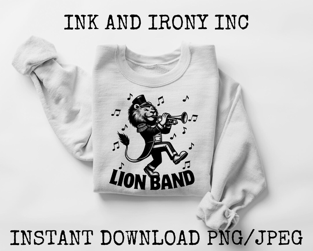 Lion Band PNG JPEG Band Mom Lion Sublimation Print Shirt Lion Mascot ...
