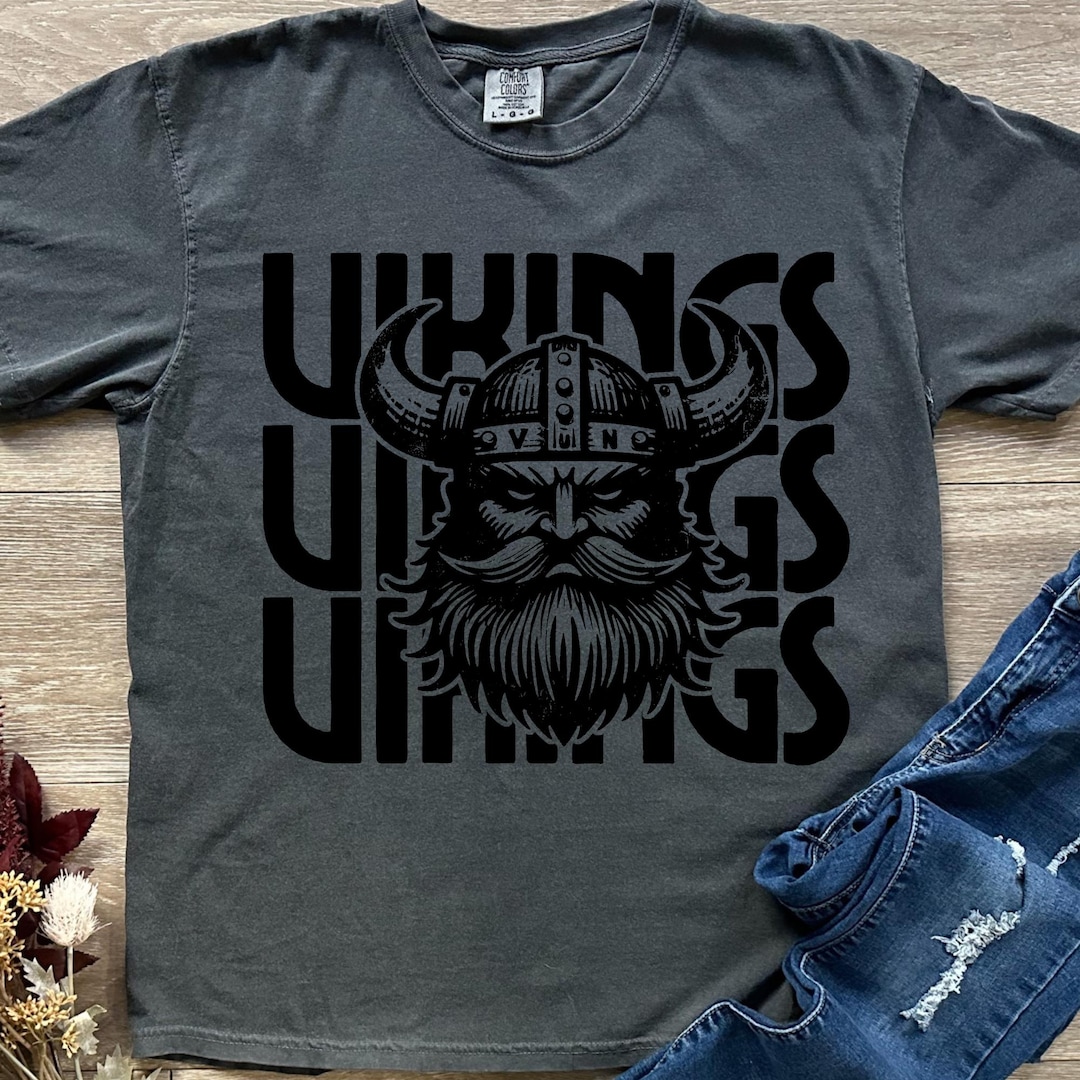 Vikings Shirt Retro Viking Mascot Comfort Colors Vikings Shirt Retro ...