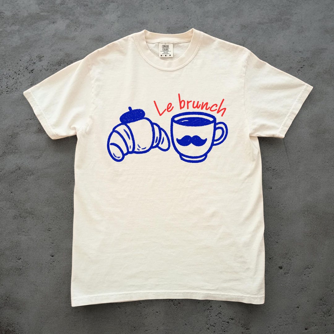 Le Brunch Shirt Comfort Colors Funny Brunch Tee Le Croissant Shirt ...