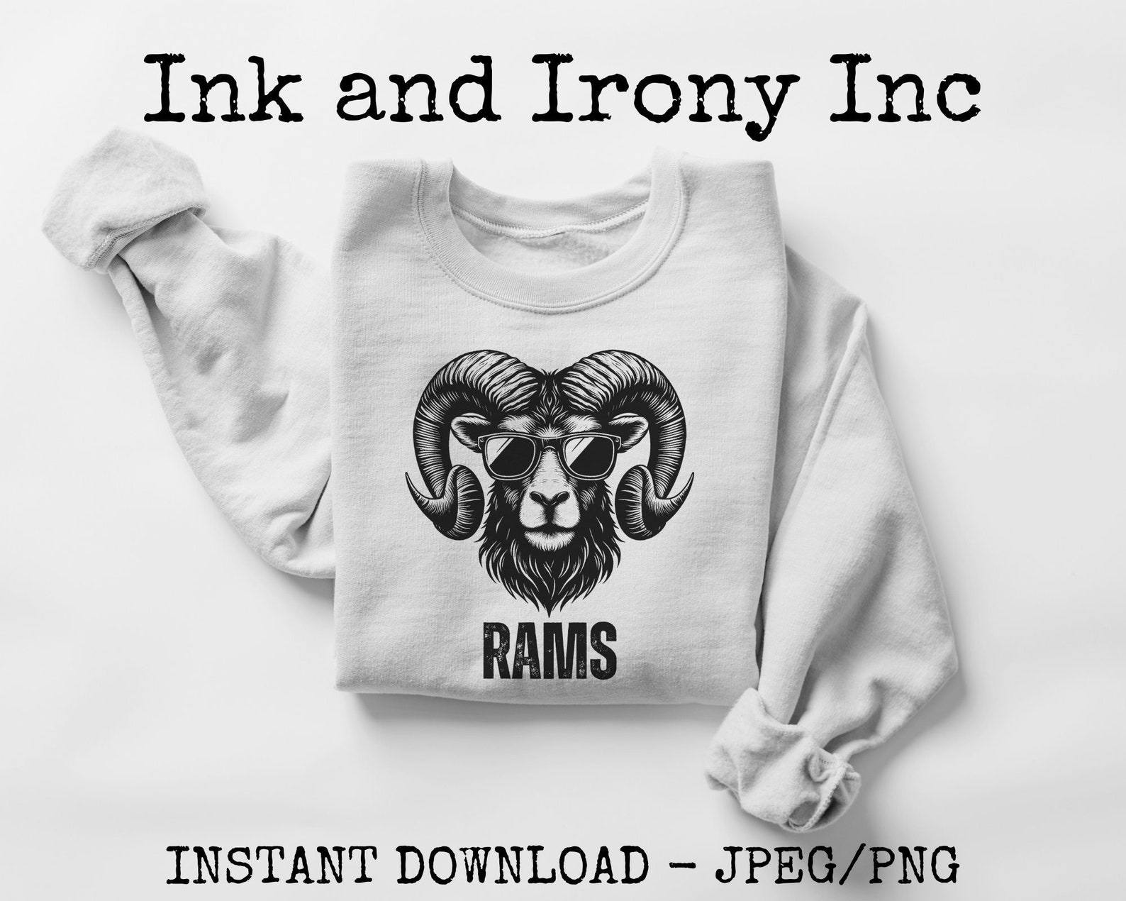 Rams PNG JPEG Rams Poster Ram Sublimation Print Shirt Ram Mascot - Etsy