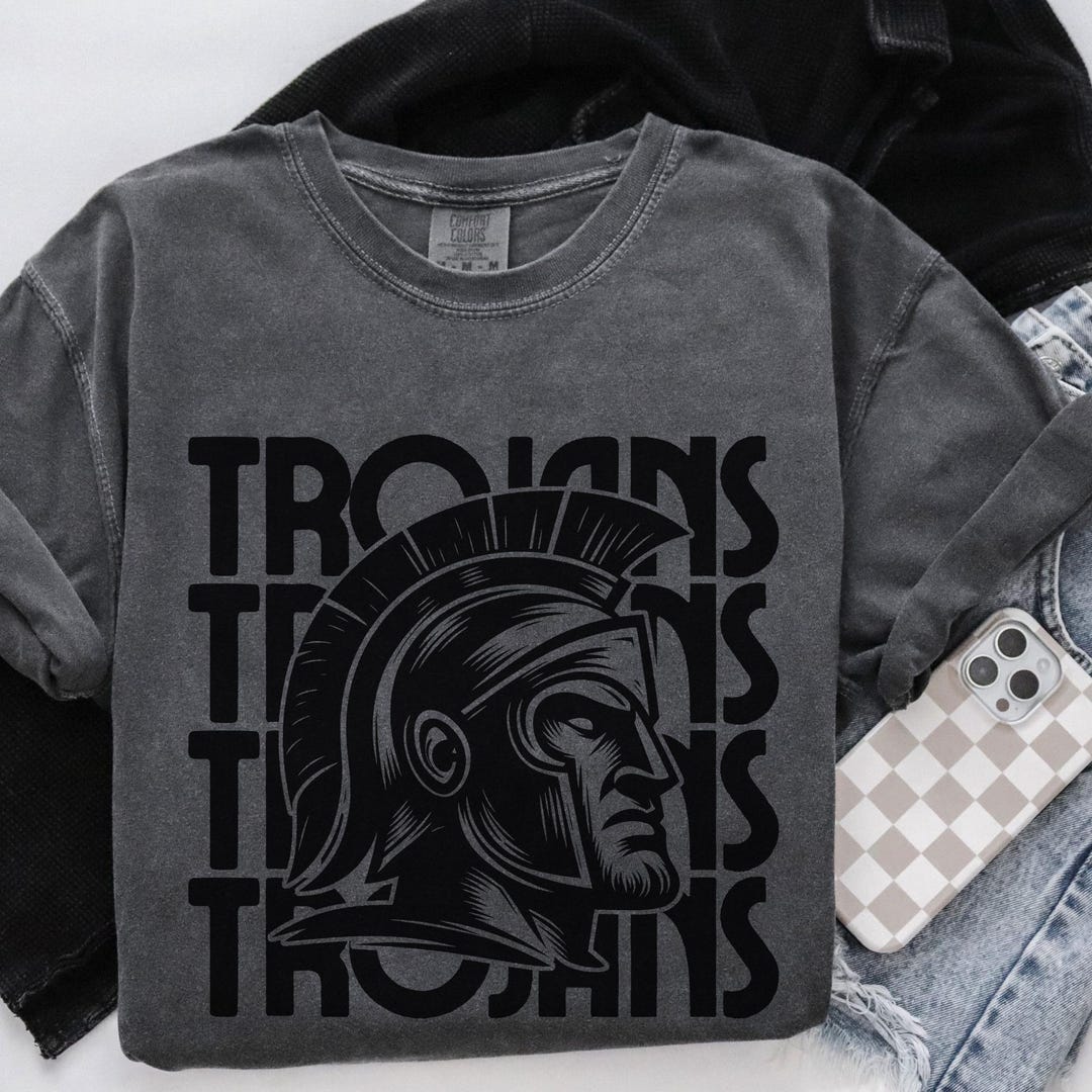 Trojans Shirt Retro Trojan Mascot Comfort Colors Trojan Shirt Retro ...