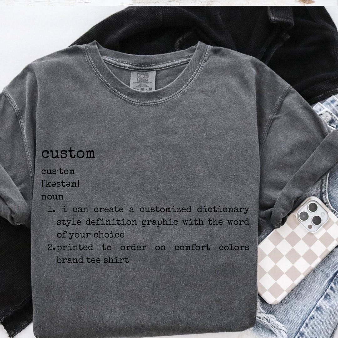 Custom Definition Shirt Personalized Typewriter Shirt Custom Saying Tee ...