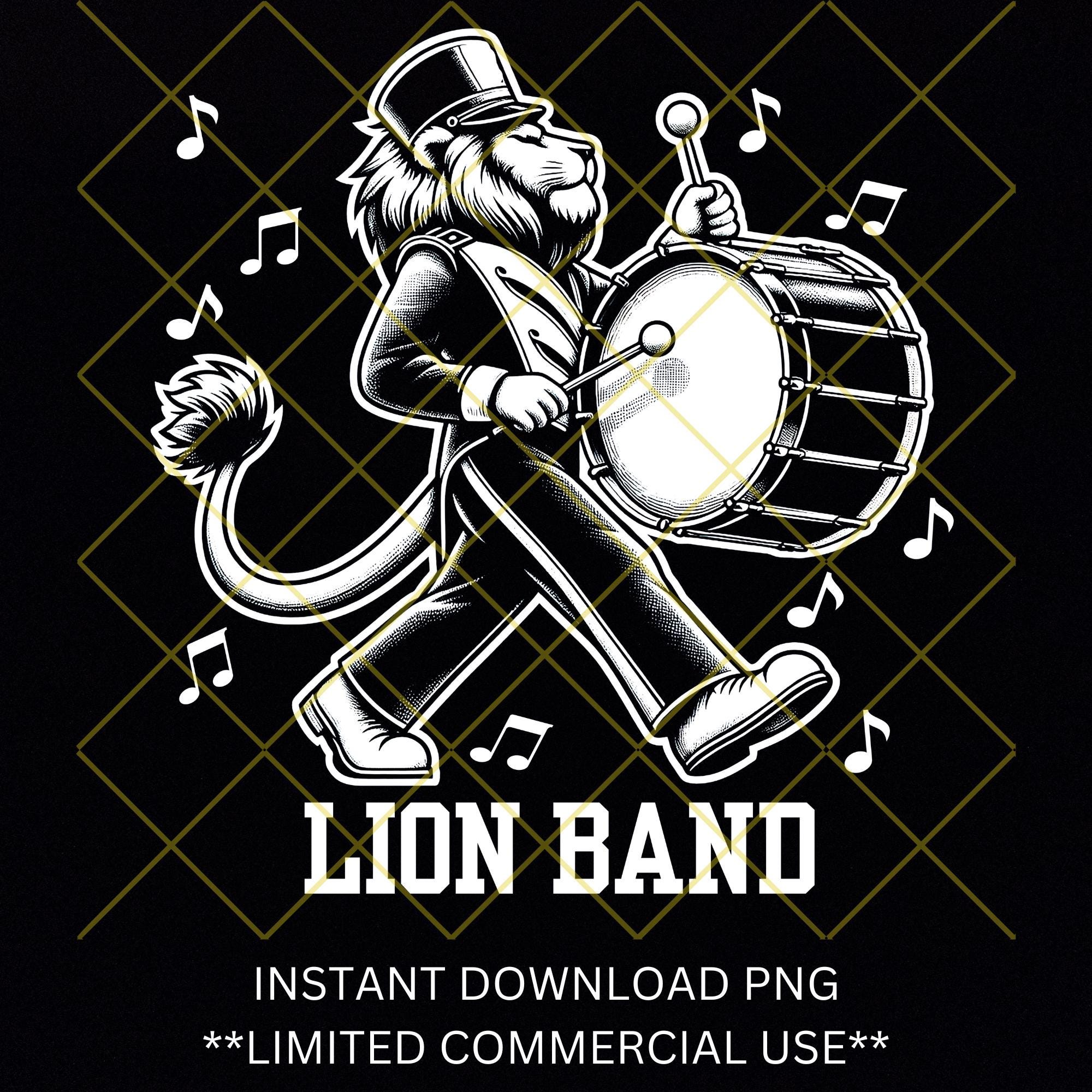 Lion Marching Band PNG Lion Band PNG Lion Band Mom Band Boosters PNG ...
