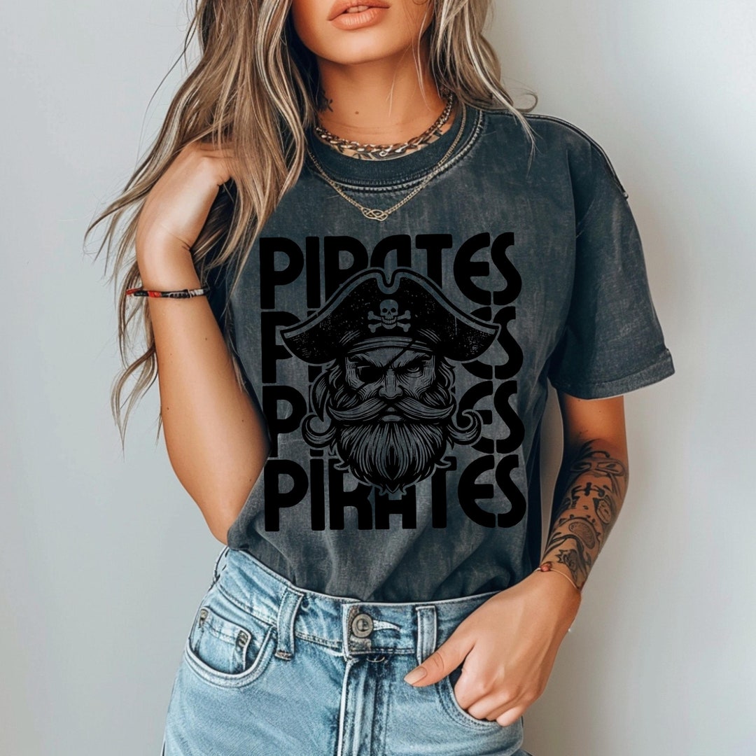 Pirates Shirt Retro Pirates Mascot Comfort Colors Pirates Tee Retro ...