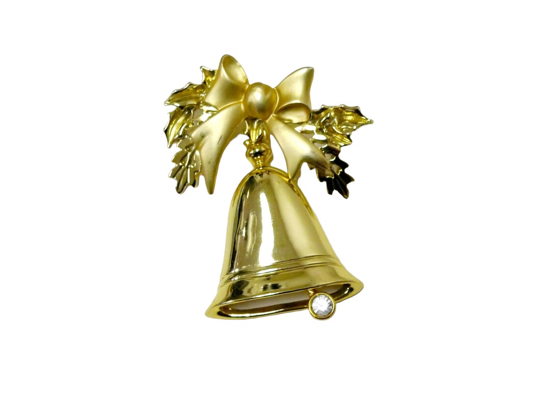 90s Big Bell Ringing Large Movable Brooch - Etsy