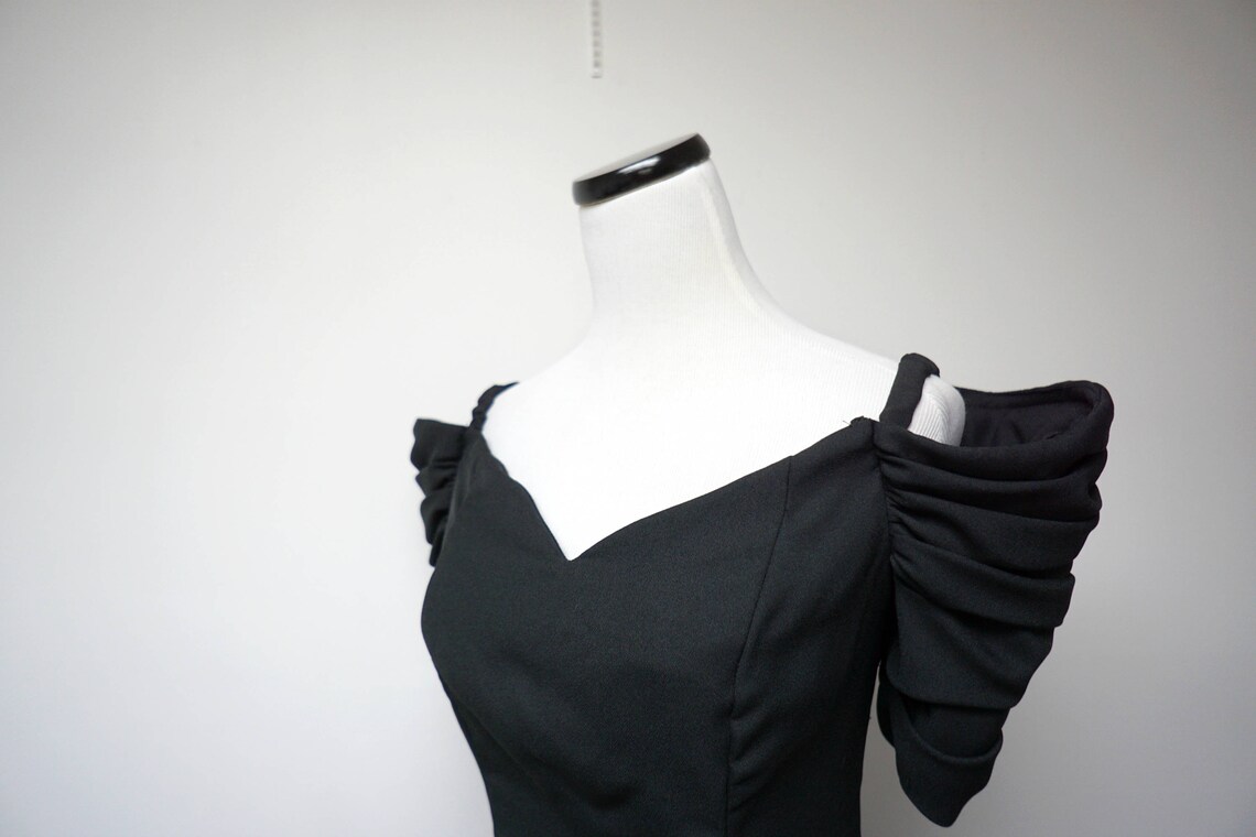 80s 90s off Shoulder . Long Torso . Overlap Asymmetrical . - Etsy