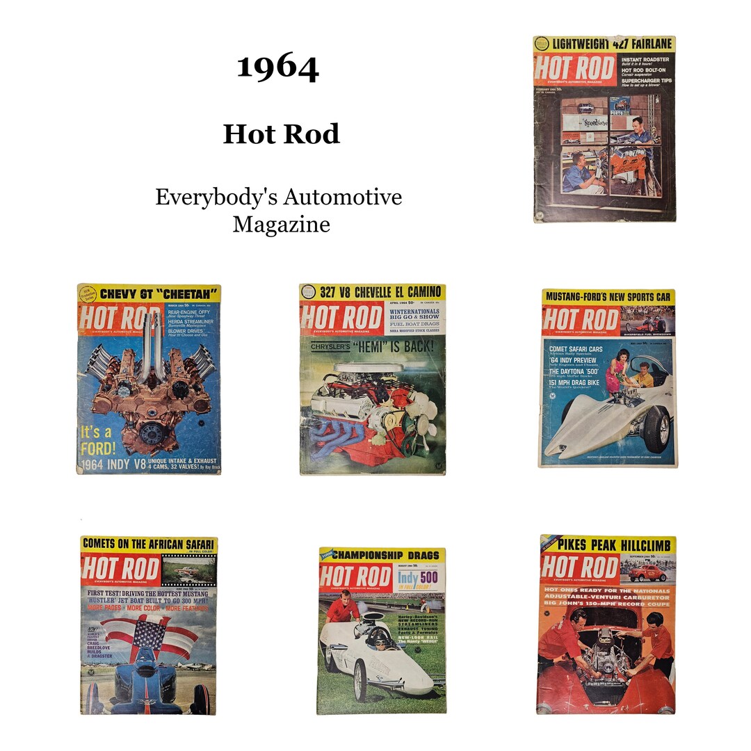 60s 1964 HOT ROD Everybody's Automotive Magazine . Back Issues - Etsy