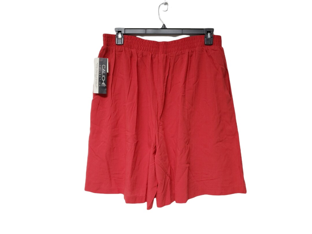 DEADSTOCK 90s Caliché Collection Poly-rayon Shorts . Size 2X . Made in ...