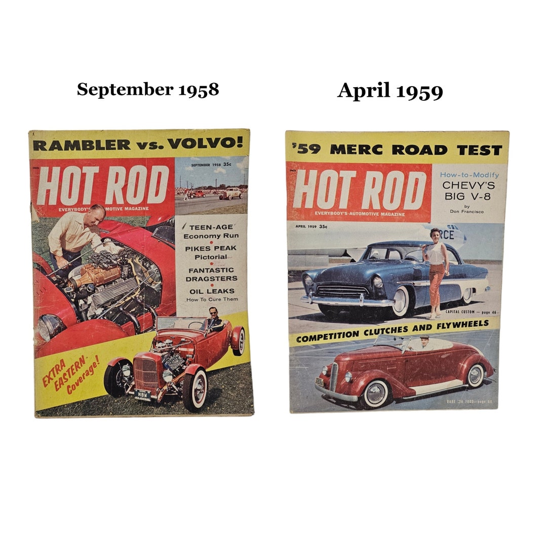50s HOT ROD Everybody's Automotive Magazine . Back Issues . September 1958 or April 1959 - Etsy
