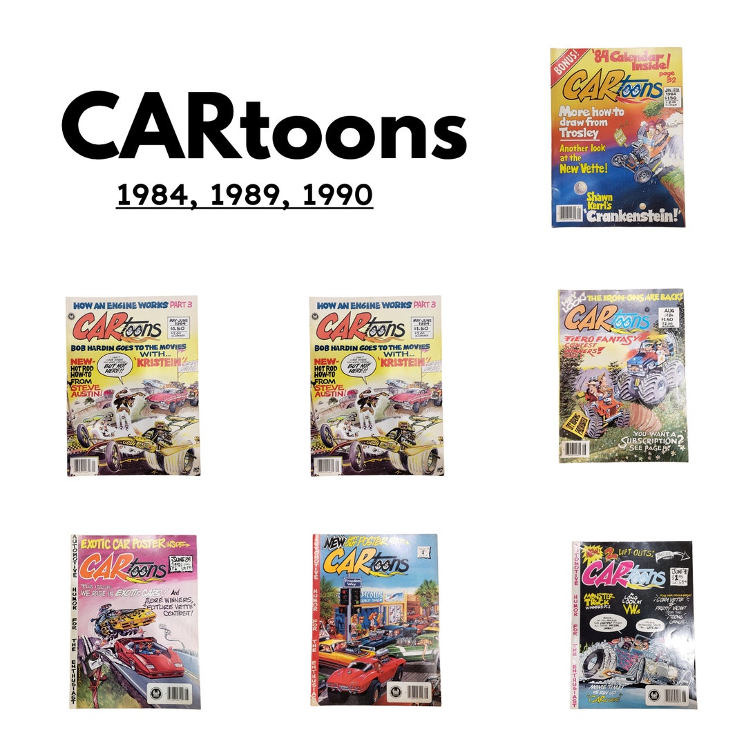 1984 1990 Cartoons Cars and Hot Rods Black and White Comics . Back ...