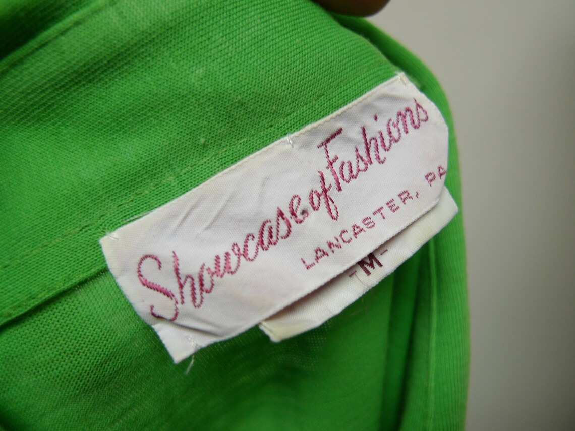 Showcase of Fashions . Leon Levin . 70s Green Cotton Blend - Etsy