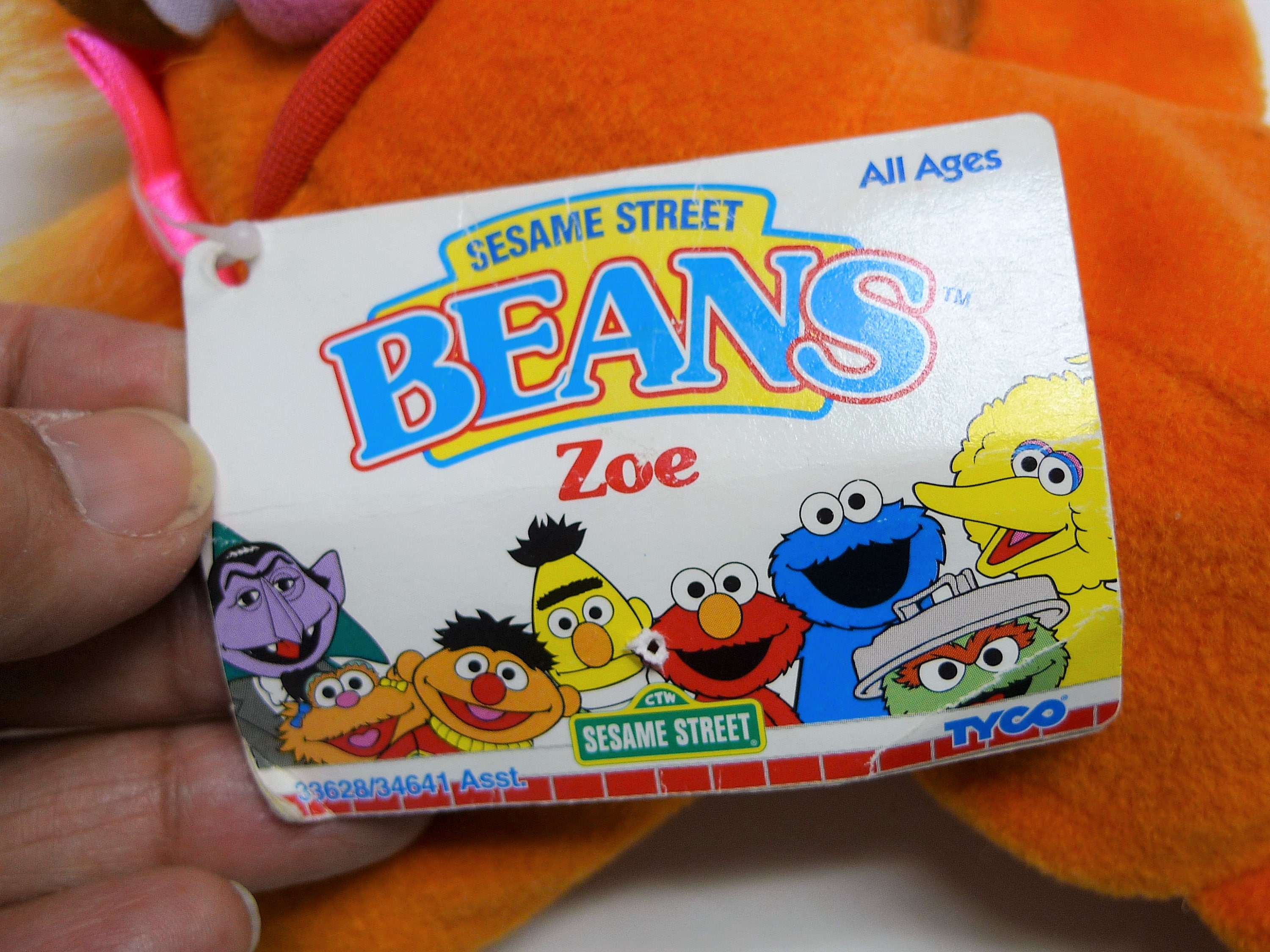 1997 DEADSTOCK! Zoe . Sesame Street Beans by TYCO Preschool Toys Inc ...