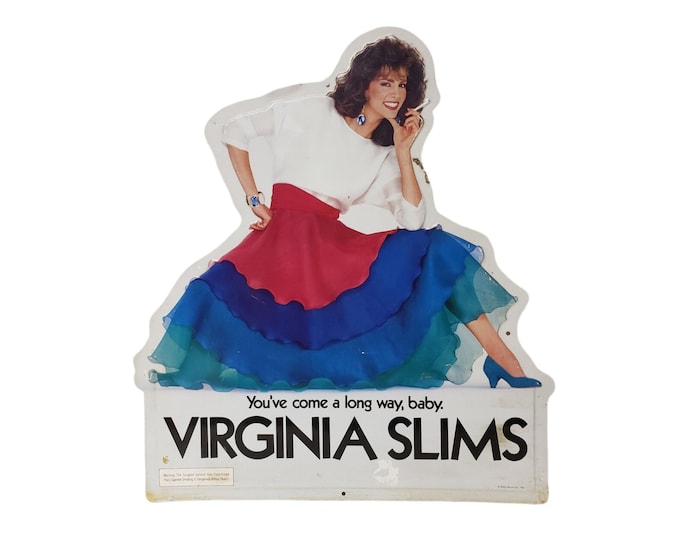1983 Virginia Slims " You've Come A Long Way, Baby." Advertisement Tin ...