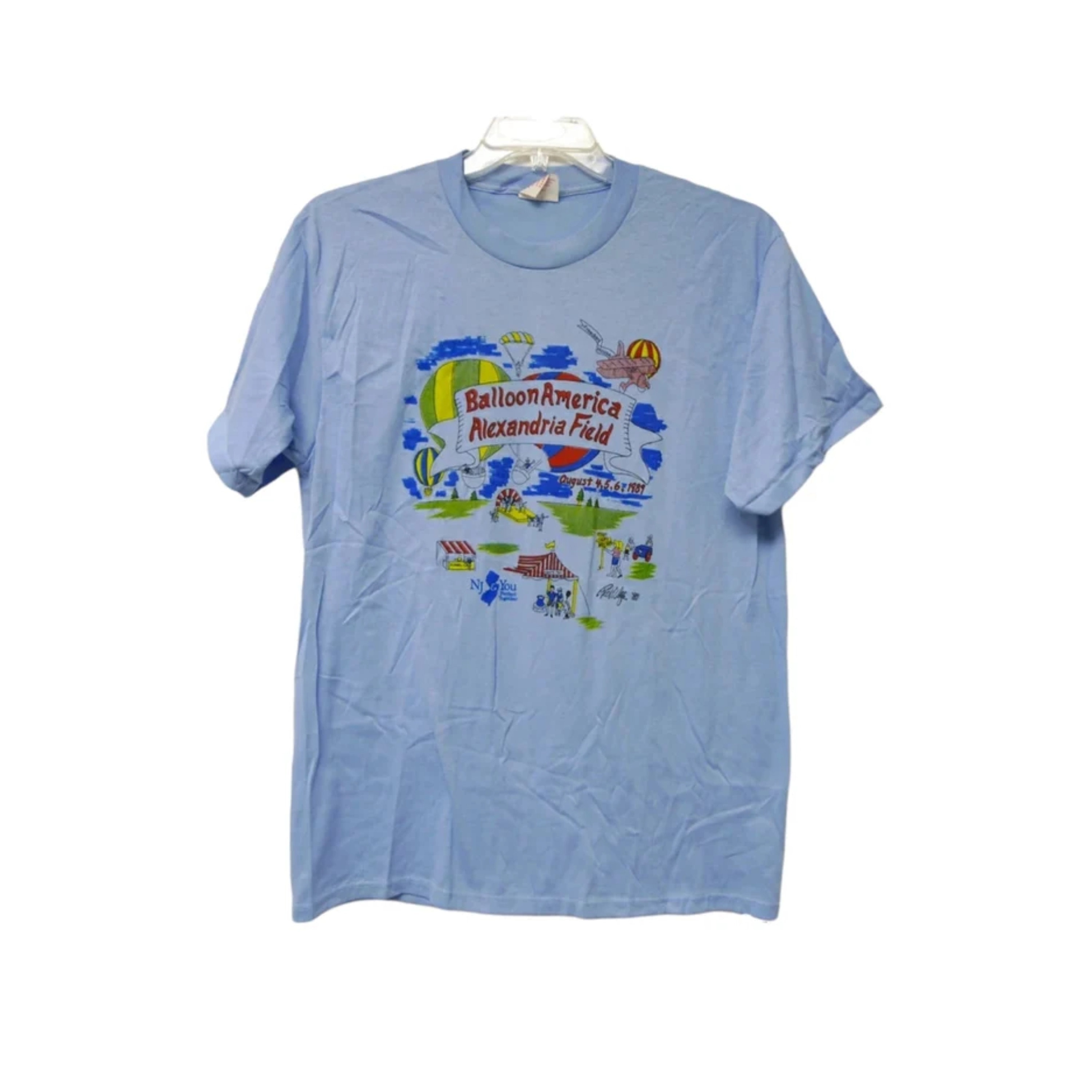 1989 Balloon America Alexandria Field . Blue Graphic Print - Etsy