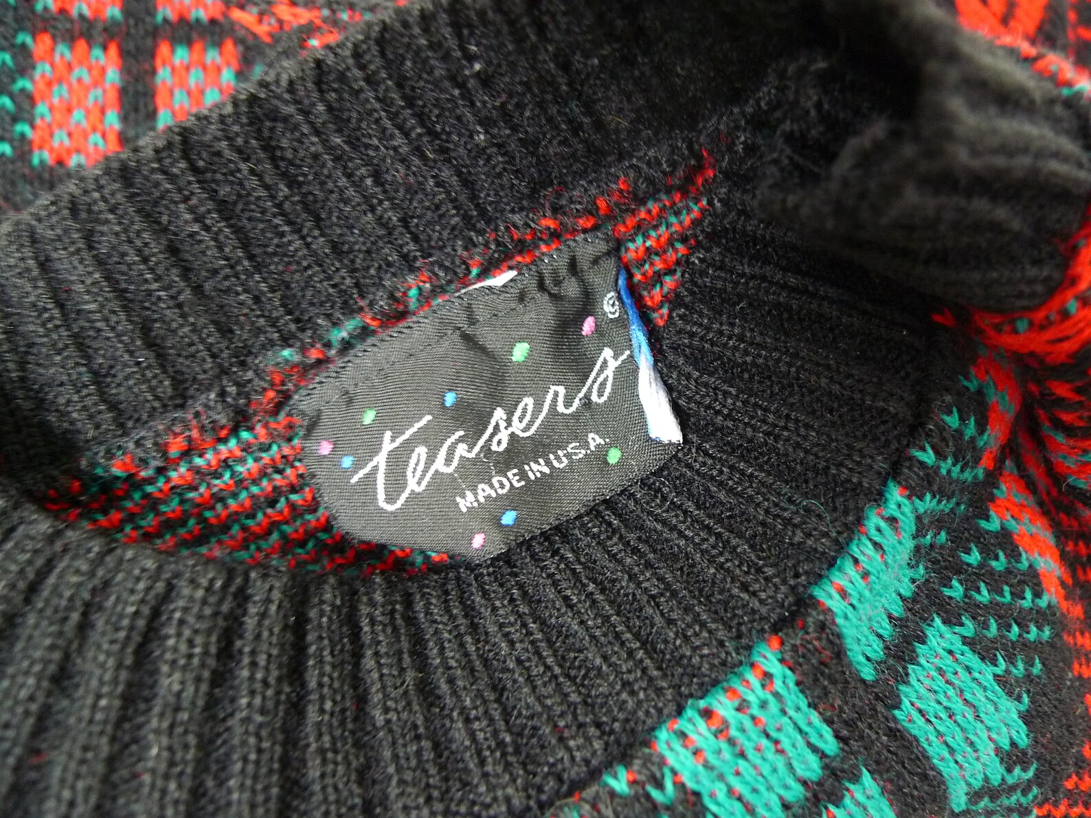 Teasers . 70s 80s cat knitted sweater . medium . made in USA | Etsy