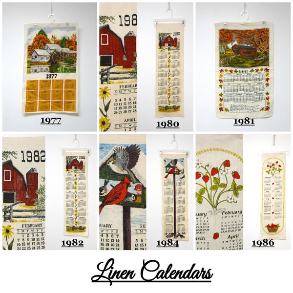 1986 Calendar - Etsy