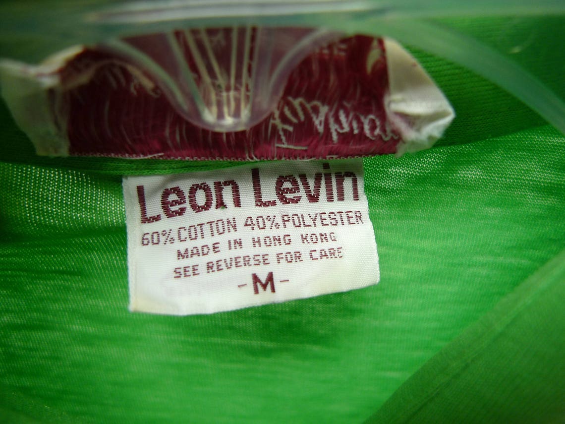 Showcase of Fashions . Leon Levin . 70s Green Cotton Blend - Etsy