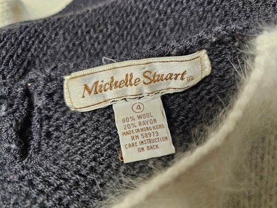 70s - 80s Michelle Stuart white, gray and black wool… - Gem