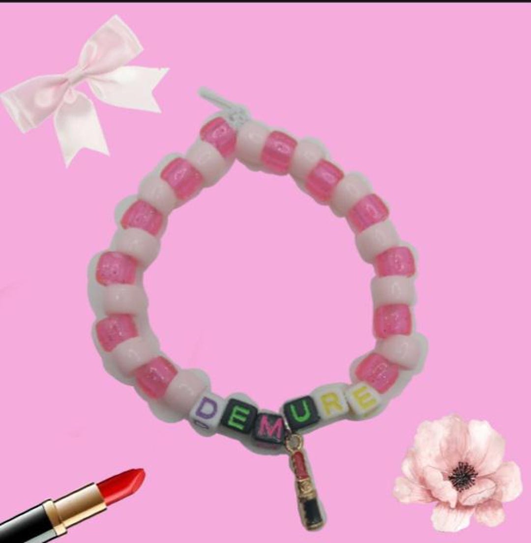Preppy Very Demure Very Mindful Meme Coquette Aesthetic Kandi Pony Bead ...