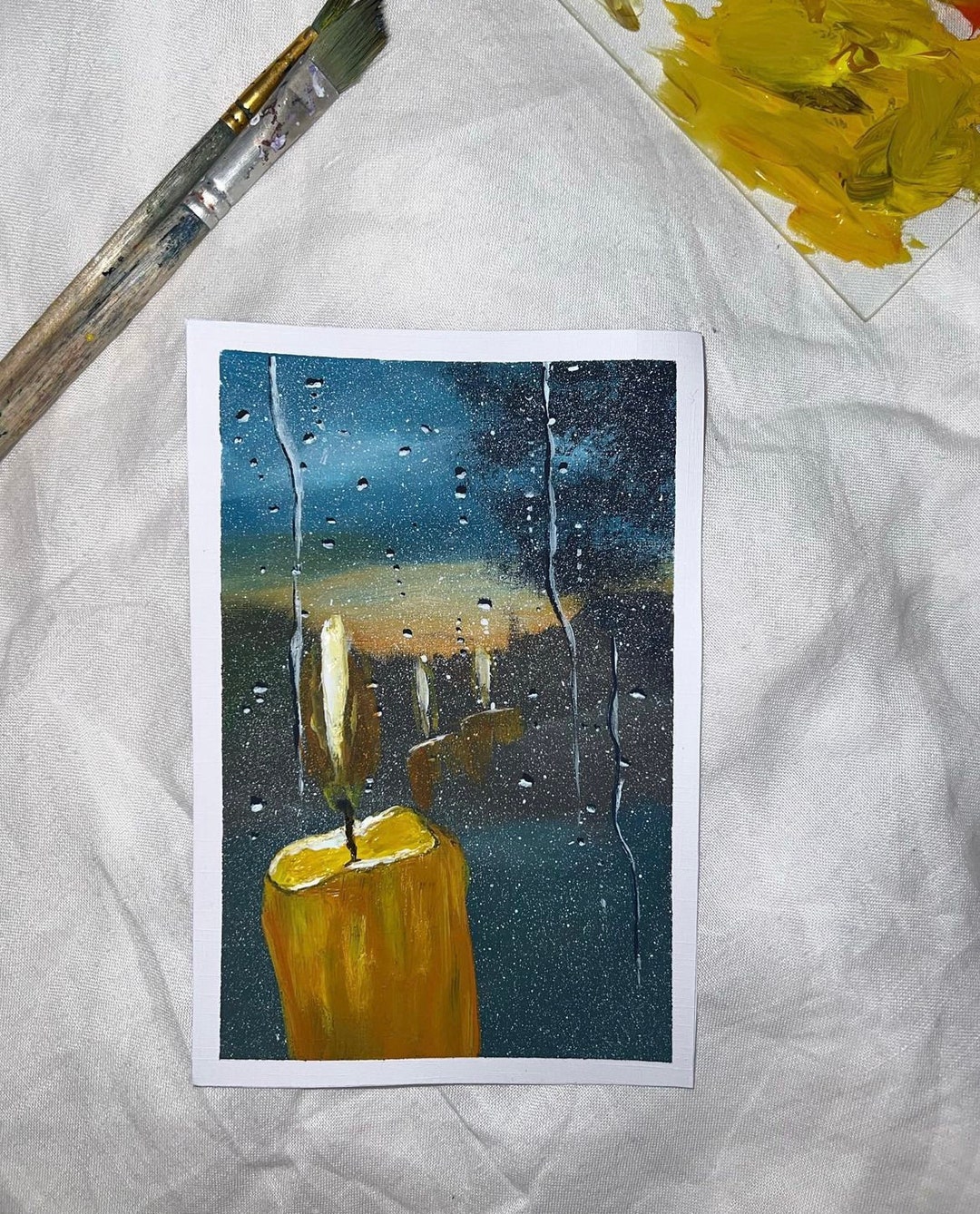 Candle Postcard - Etsy