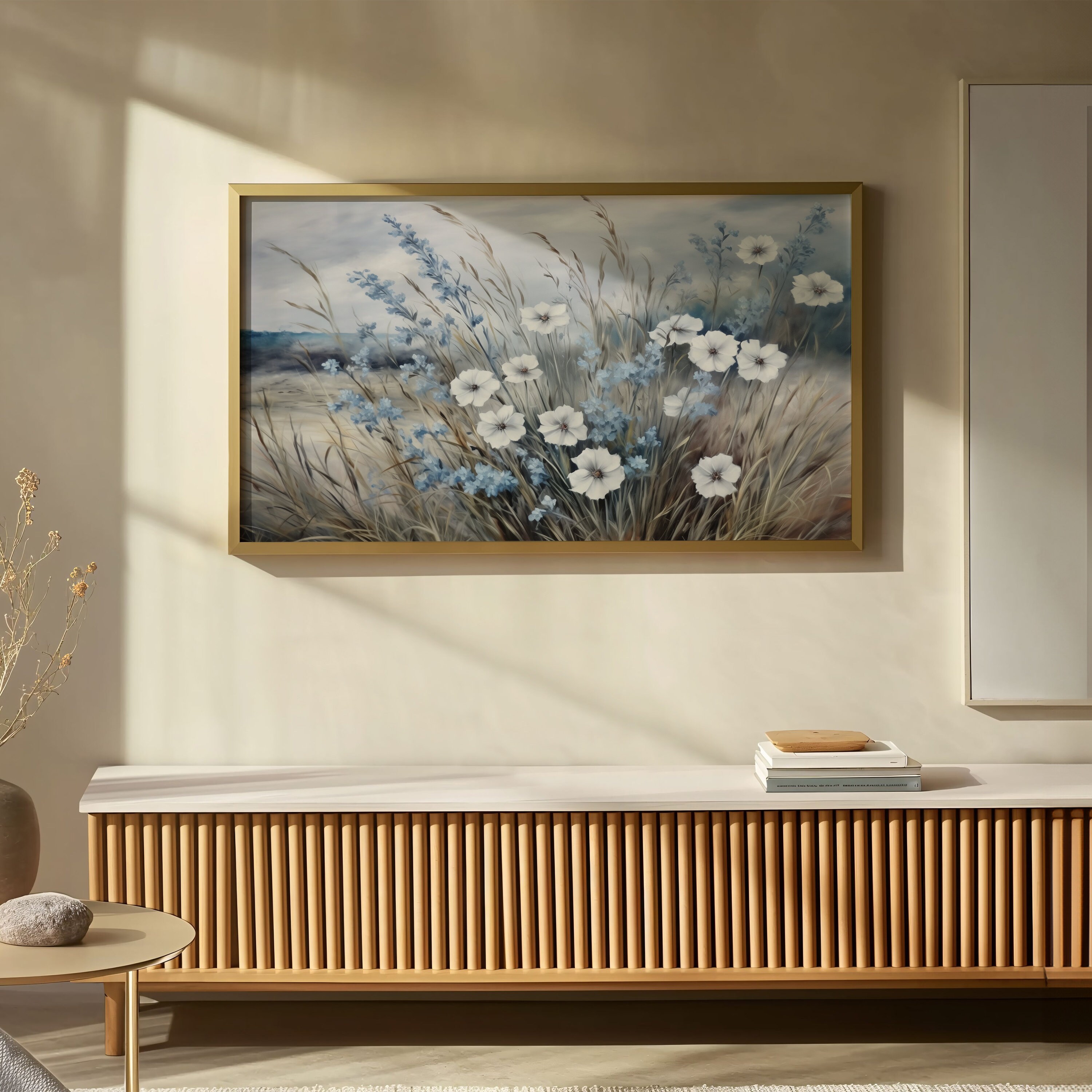 Printable Blue Wildflower Art, Blue Wildflower Digital Art, Printable ...