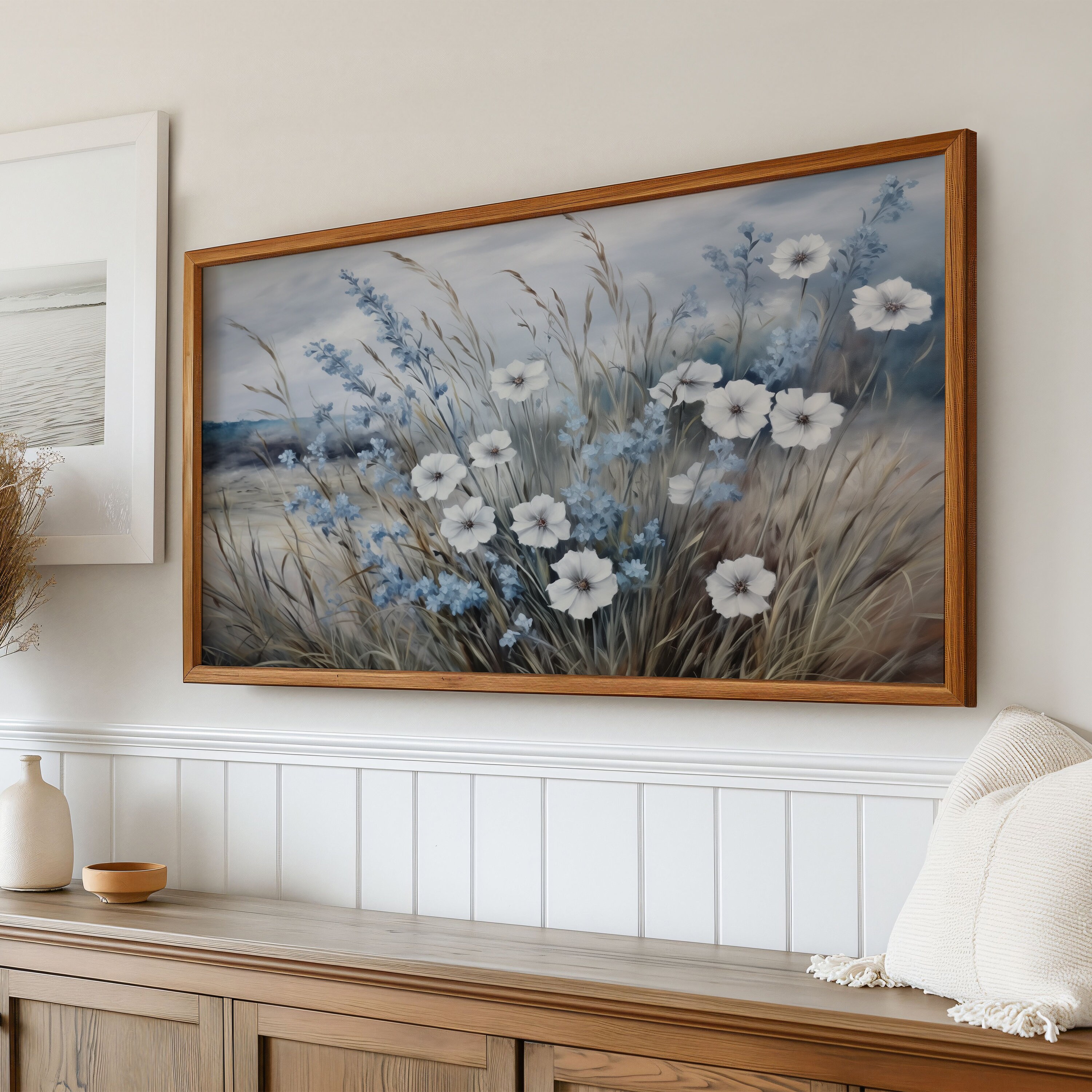 Printable Blue Wildflower Art, Blue Wildflower Digital Art, Printable ...