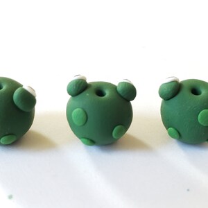Frog Beads/ Set of Three/ 12mm/ Polymer Clay/ Handmade Frog - Etsy