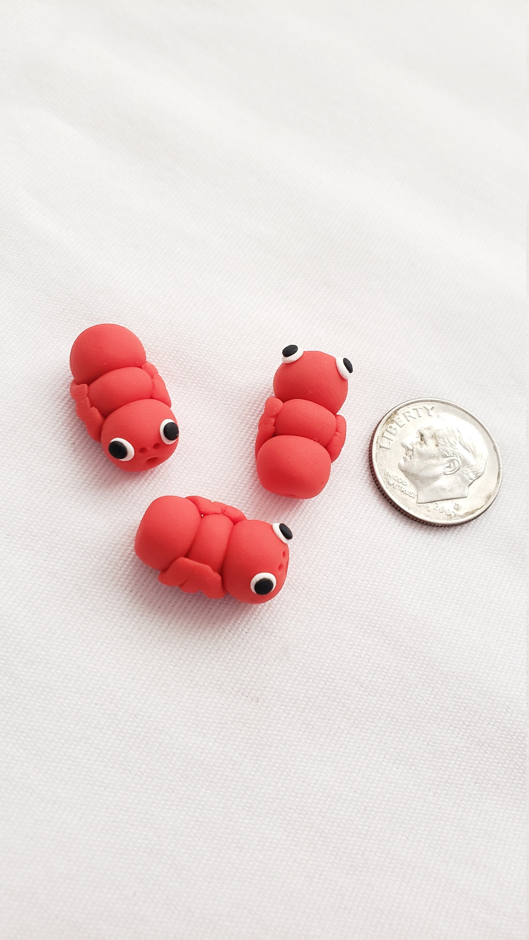 Red Ant Polymer Clay Beads/ Set of Three 19mm Ants/ Handmade | Etsy