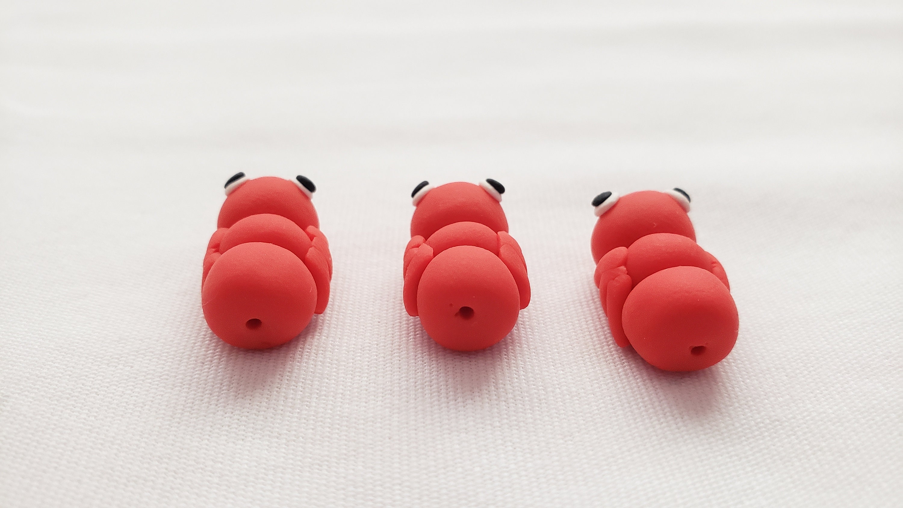 Red Ant Polymer Clay Beads/ Set of Three 19mm Ants/ Handmade | Etsy