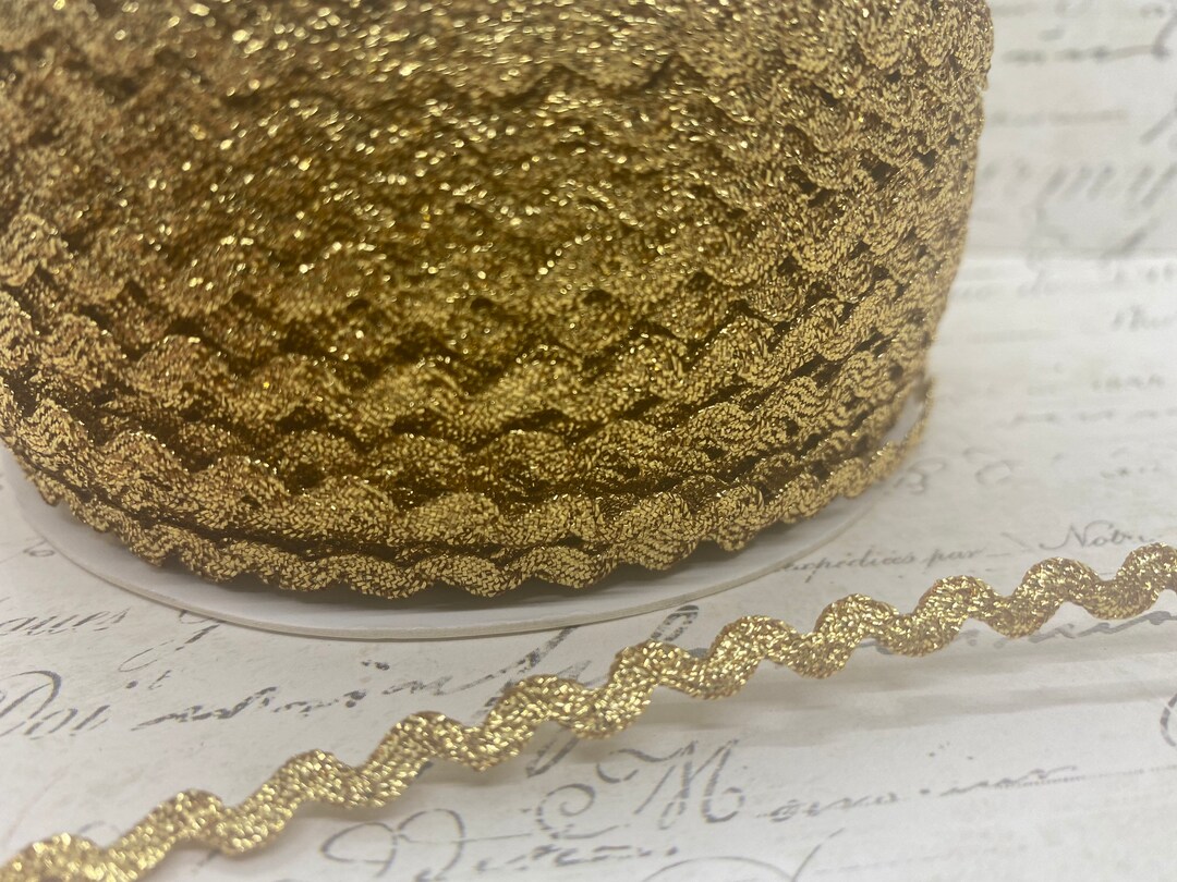 1/4 Inch Wide Petite Glorious Gold Metallic Ric Rac - Etsy