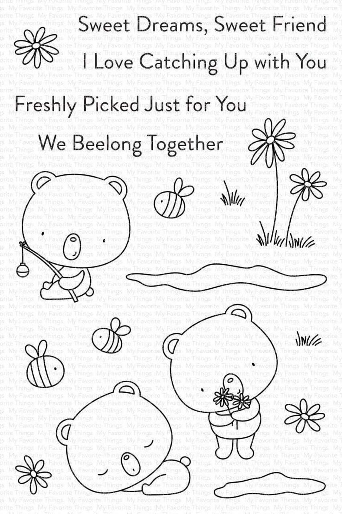 My Favorite Things Clear Rubber Stamp Set We Beelong - Etsy
