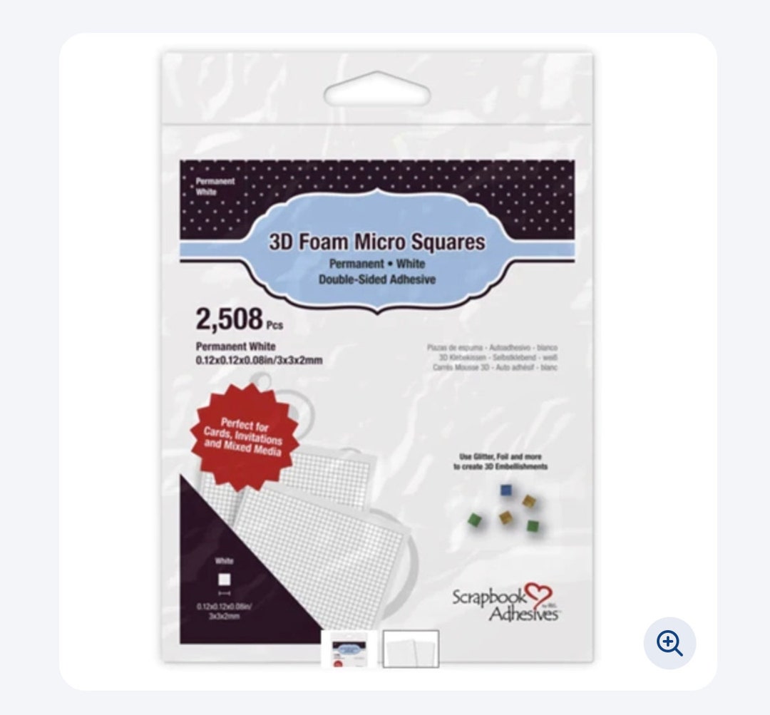 3D Foam Micro Squares - White - Scrapbook Adhesives - Etsy