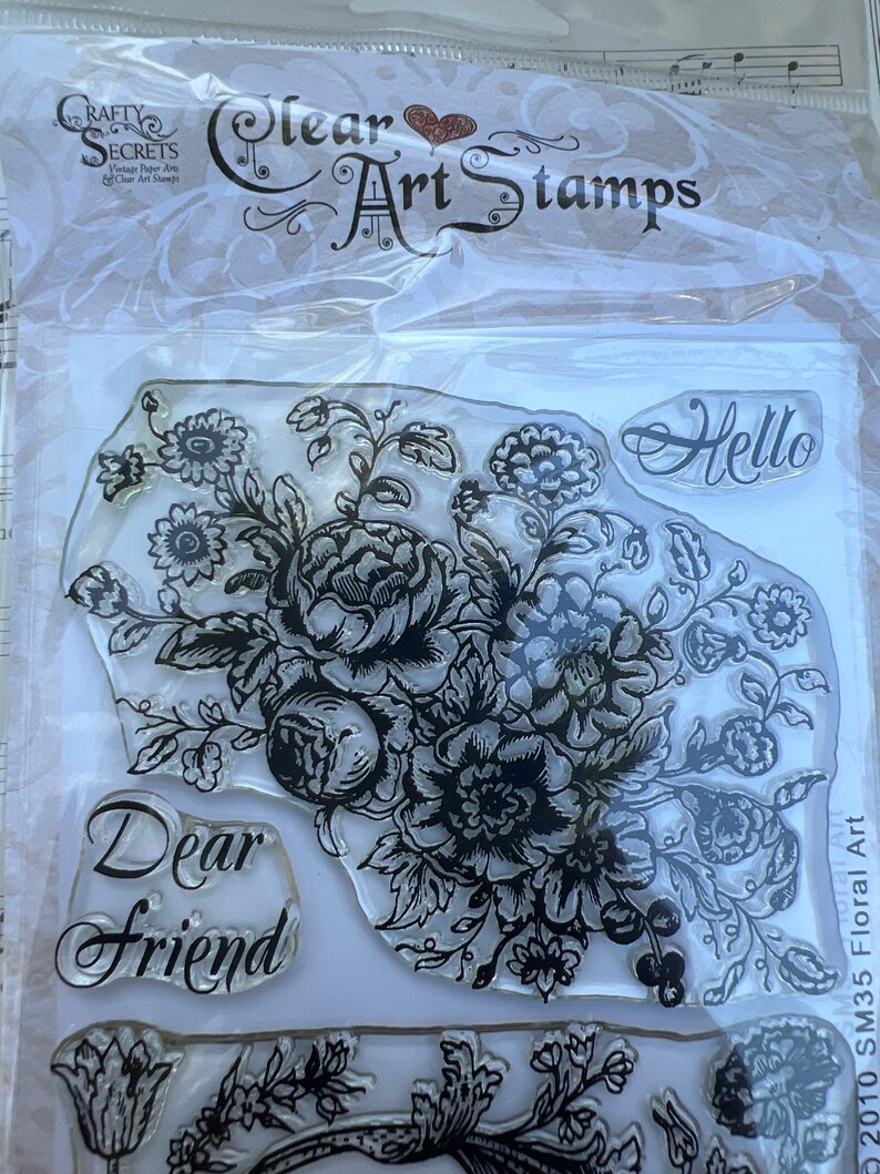 Crafty Secrets Clear Art Stamps Floral Art - Etsy Crafty Secrets Clear Art Stamps Floral Art - Etsy