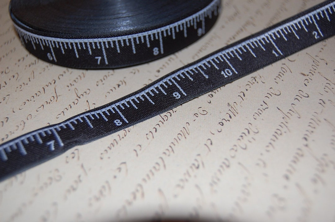 One Half Inch Wide Black and White Measuring Tape Ribbon Trim - Etsy