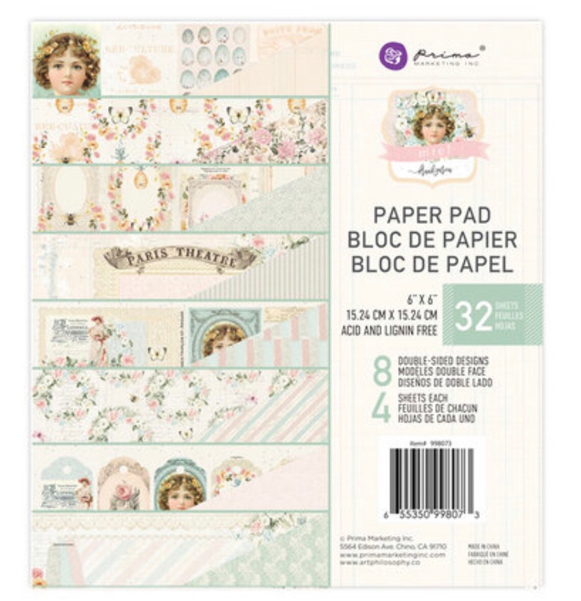 Prima Miel 6 X 6 Paper Pad 32 Sheets - Etsy