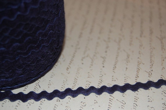 Navy Blue Velvet Ric Rac 3/8 wide | Etsy