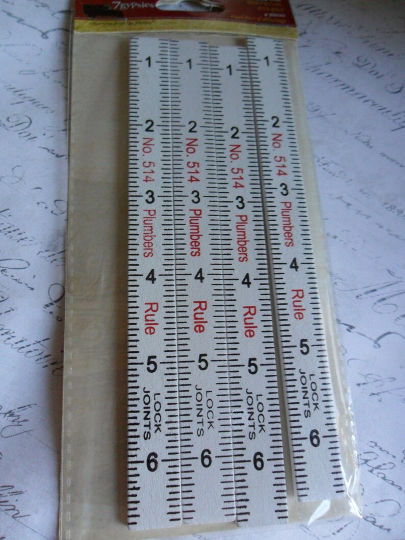 7 Gypsies White Wooden Surveyor Mini Rulers - Etsy