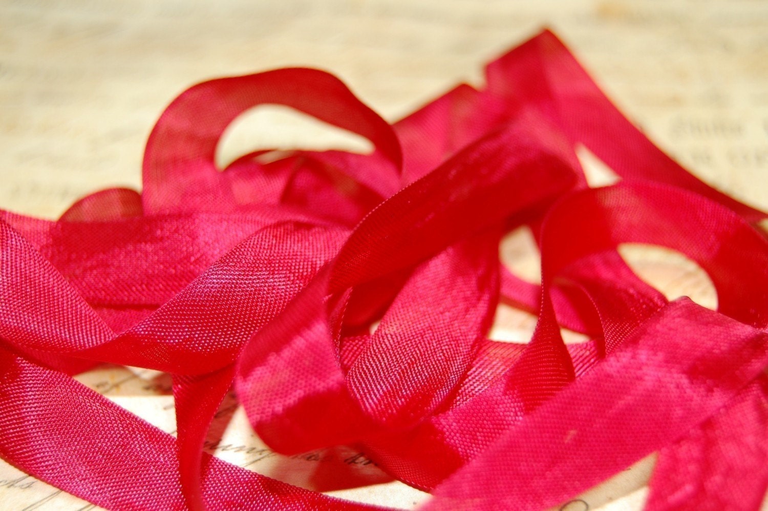 Ruby Red Vintage Seam Binding Ribbon - Etsy