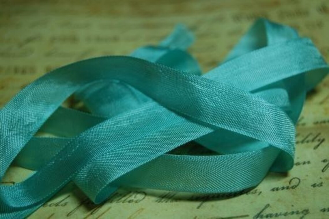 Aqua Dream Vintage Seam Binding Ribbon - Etsy