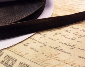 French VELVET Ribbon CHOCOLATE BROWN by the Yard 3/8 Inch - Etsy