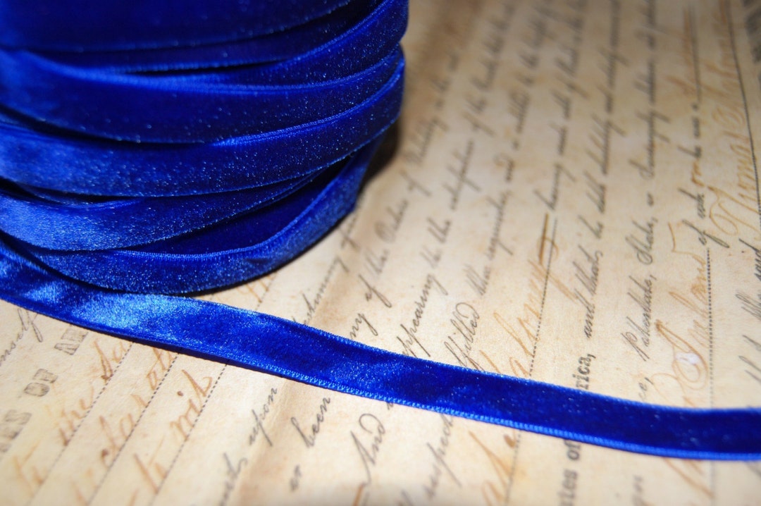 3/8 Royal Blue Velvet Ribbon - Etsy