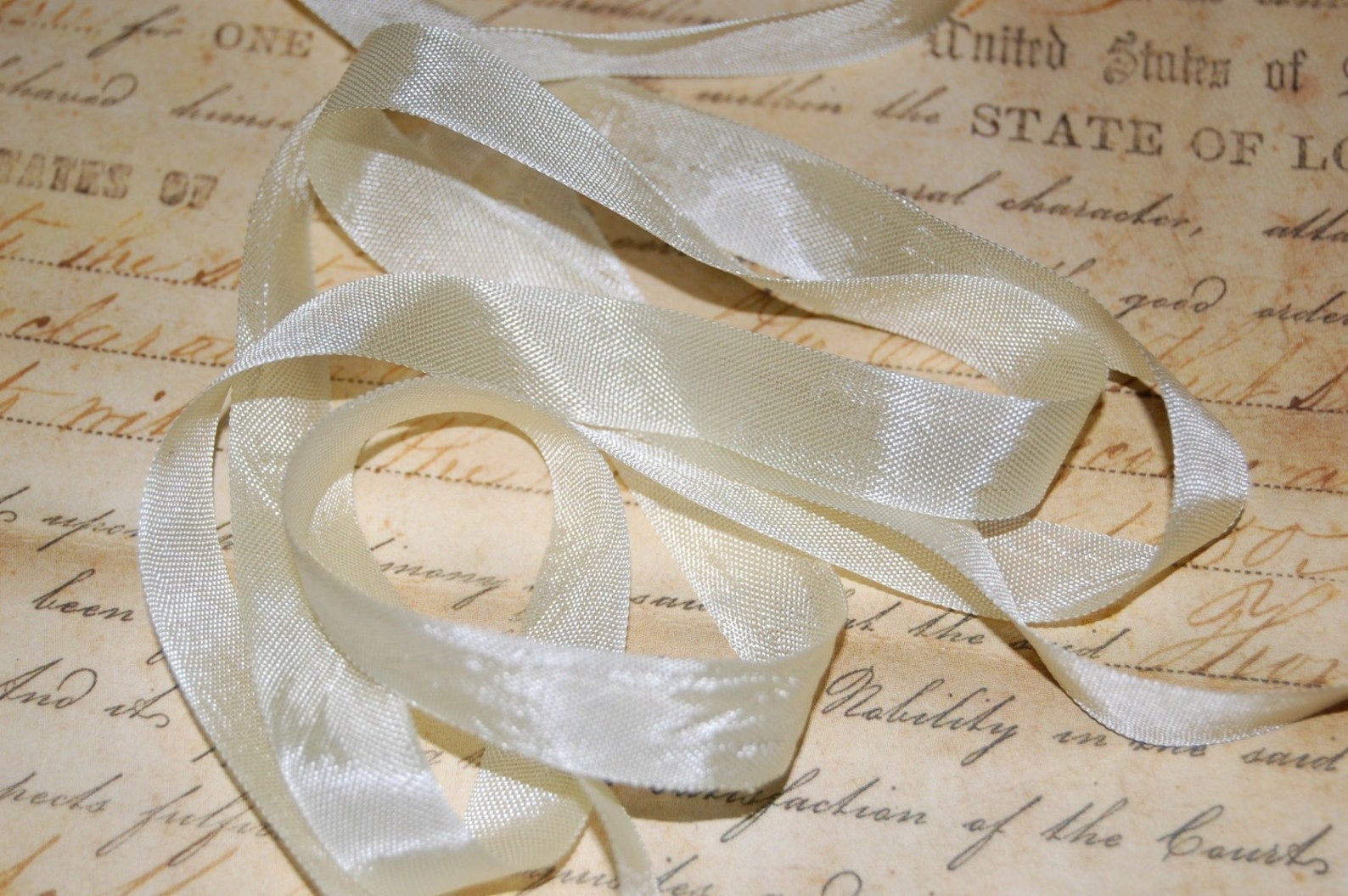 Creamy Custard Vintage Seam Binding Ribbon | Etsy