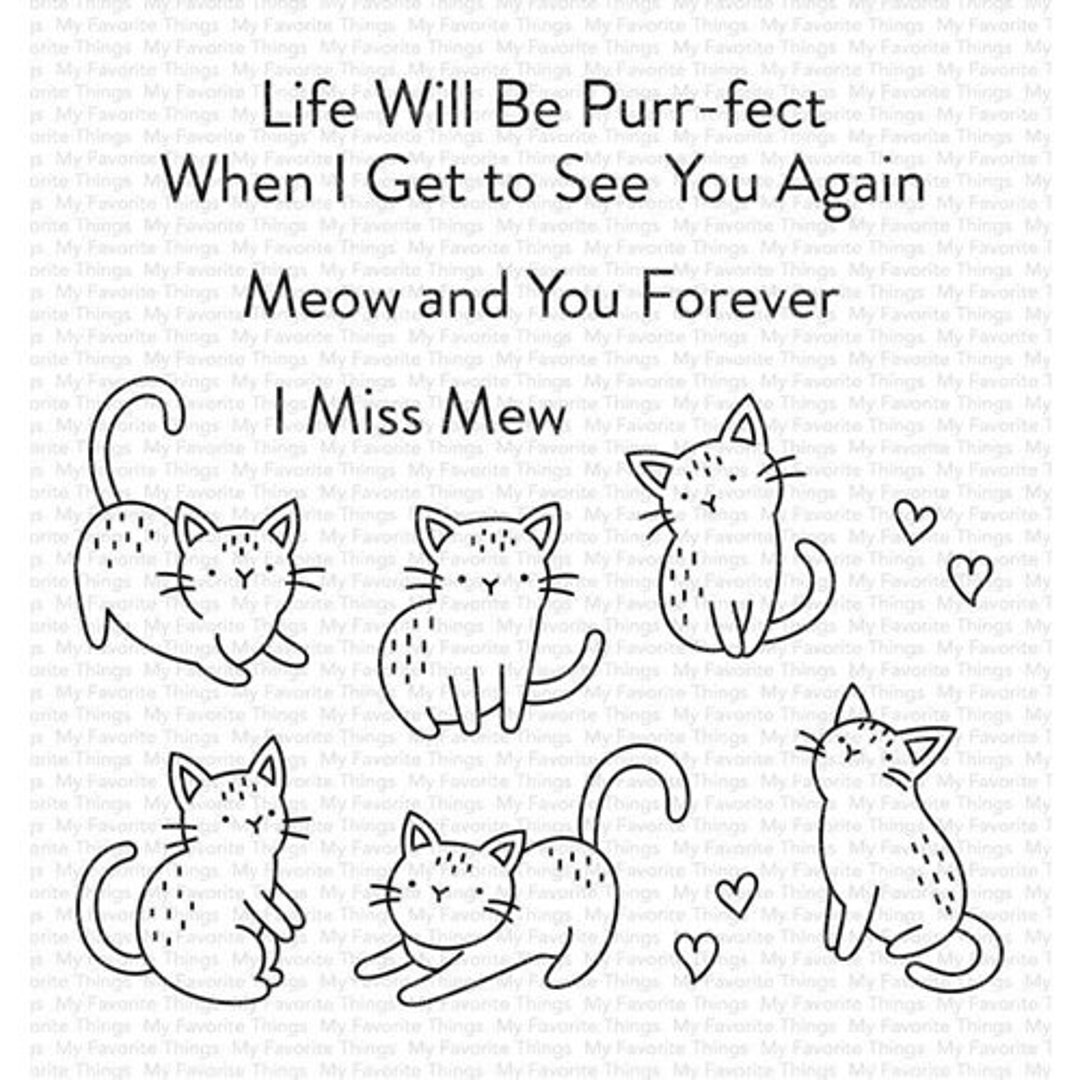 My Favorite Things Clear Rubber Stamp Set Mini Meows - Etsy