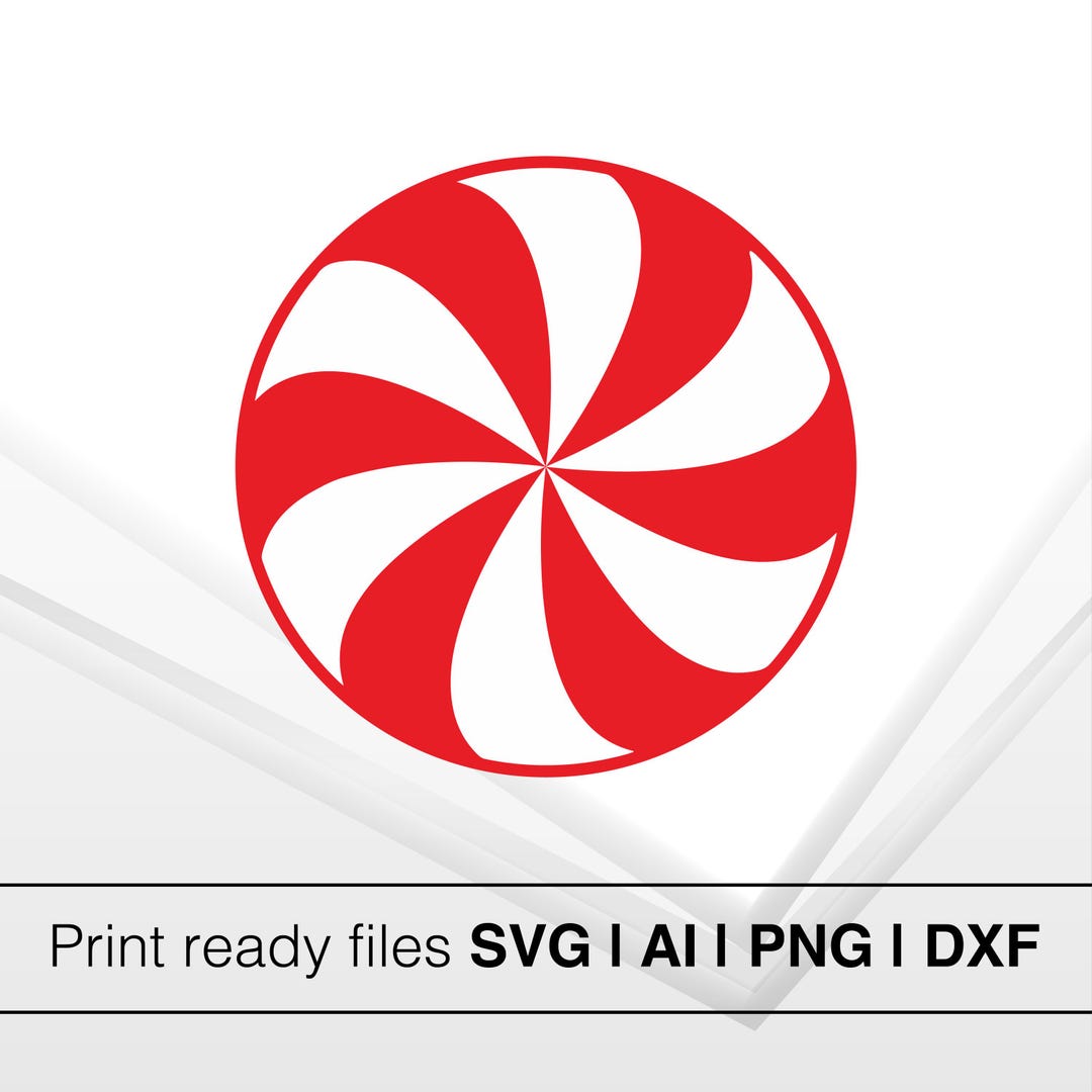Peppermint Candy SVG | Christmas Swirl Candy Vector | Digital Holiday ...