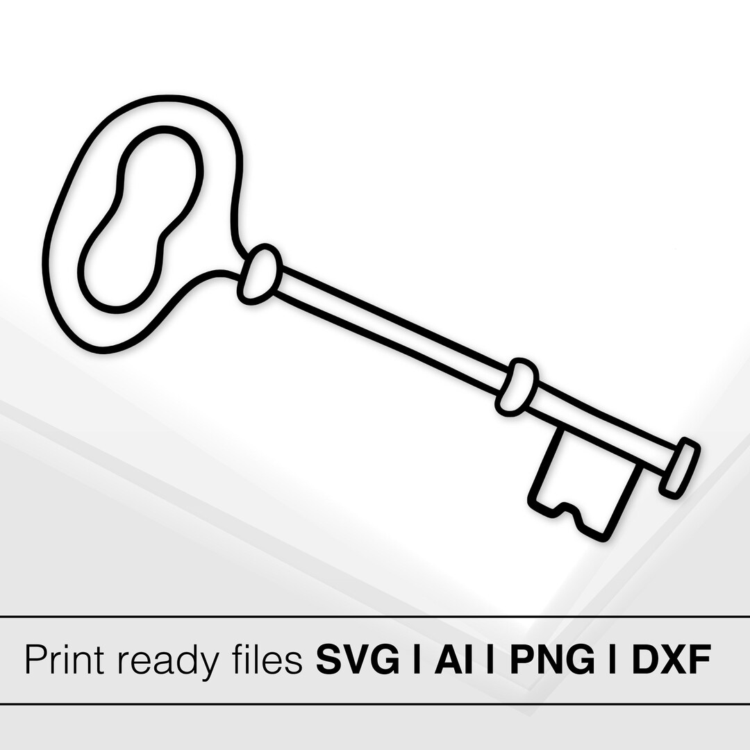 Antique Key SVG | Vintage Key Clipart | Key Silhouette File | Instant ...