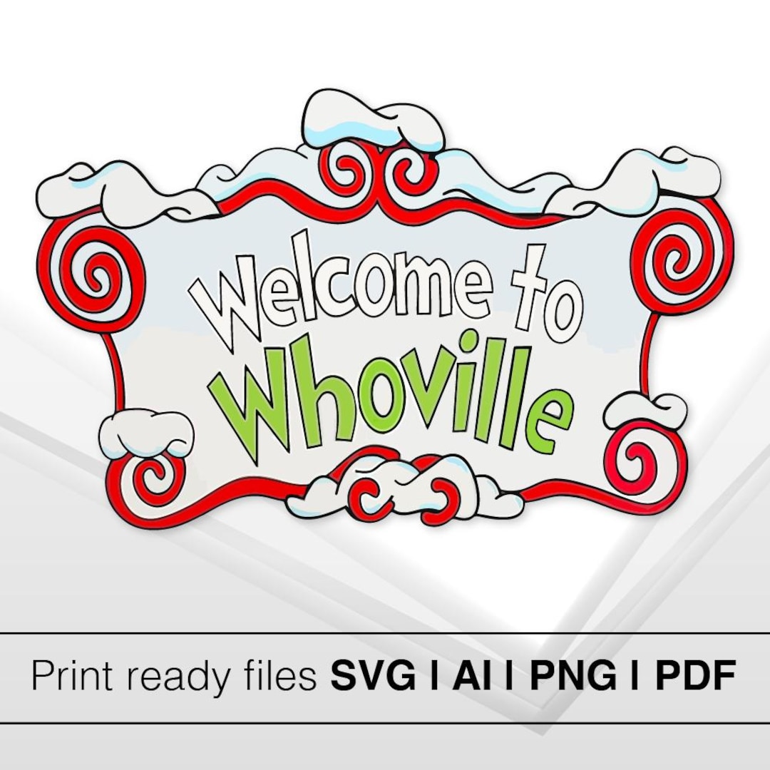 Welcome to Whoville Sign Cindy Lou Who Lane Christmas Street Sign ...