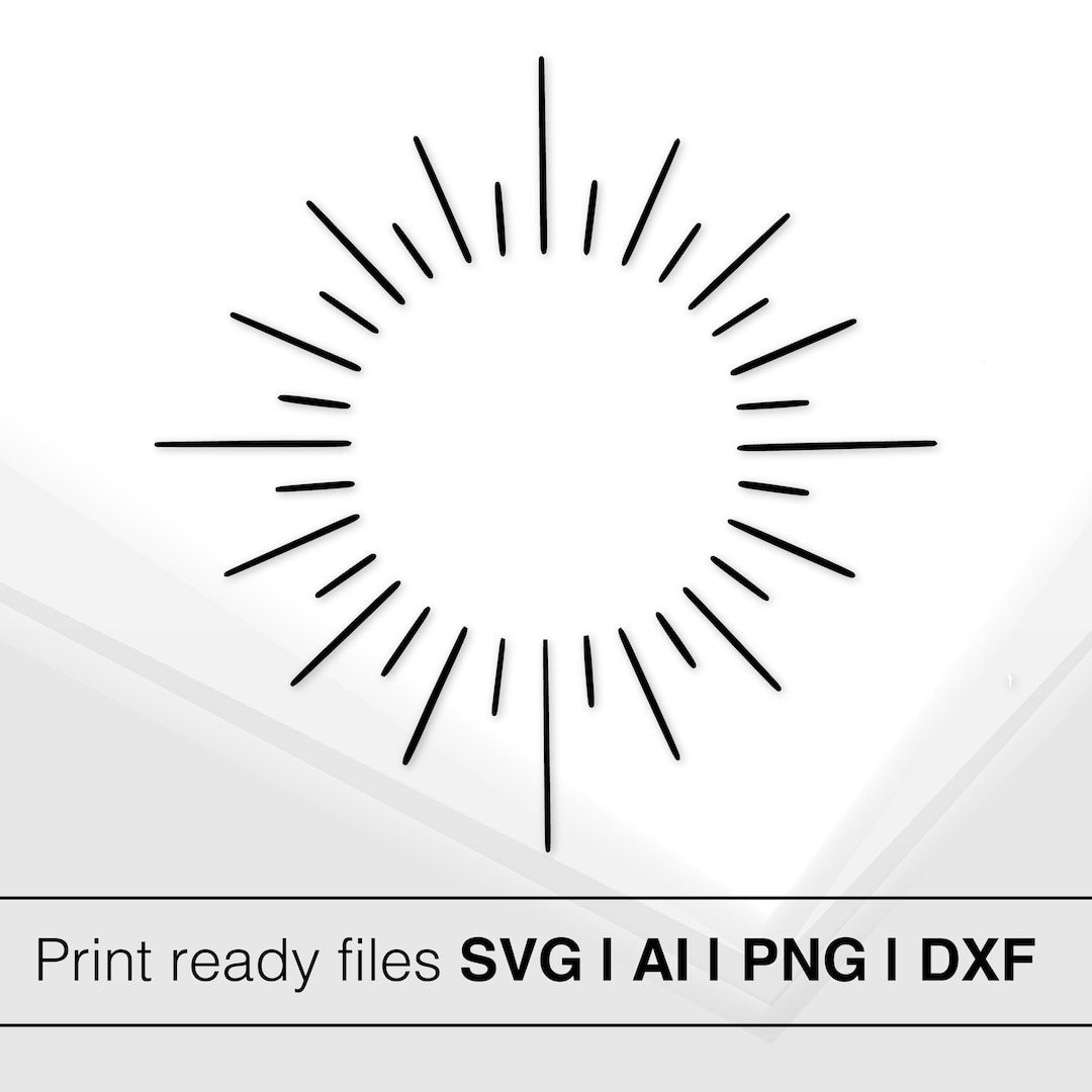 Radiant Sunburst Vector Art | Instant Download | DIY Craft Design ...