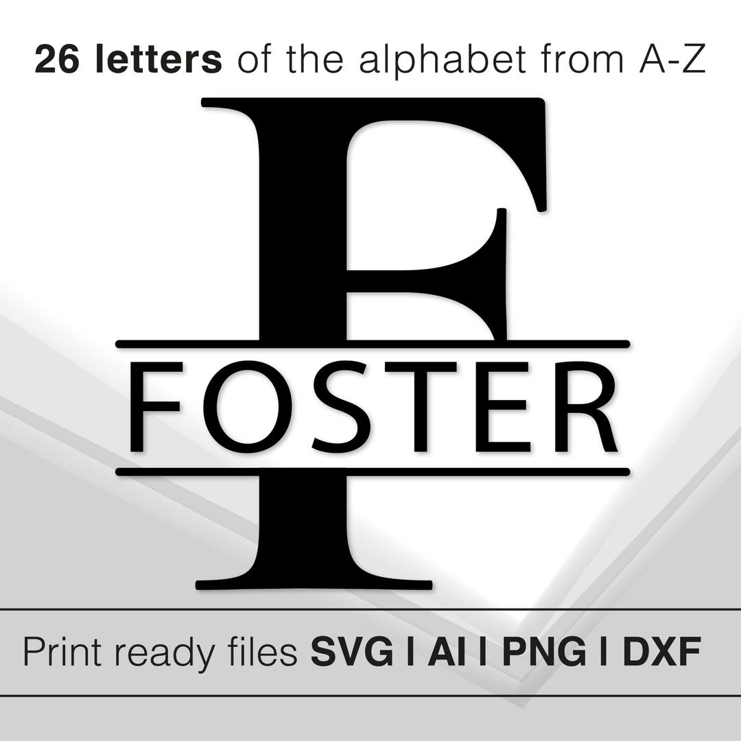 Fancy Calligraphy Monogram Alphabet | Split Letter SVG for Cricut ...