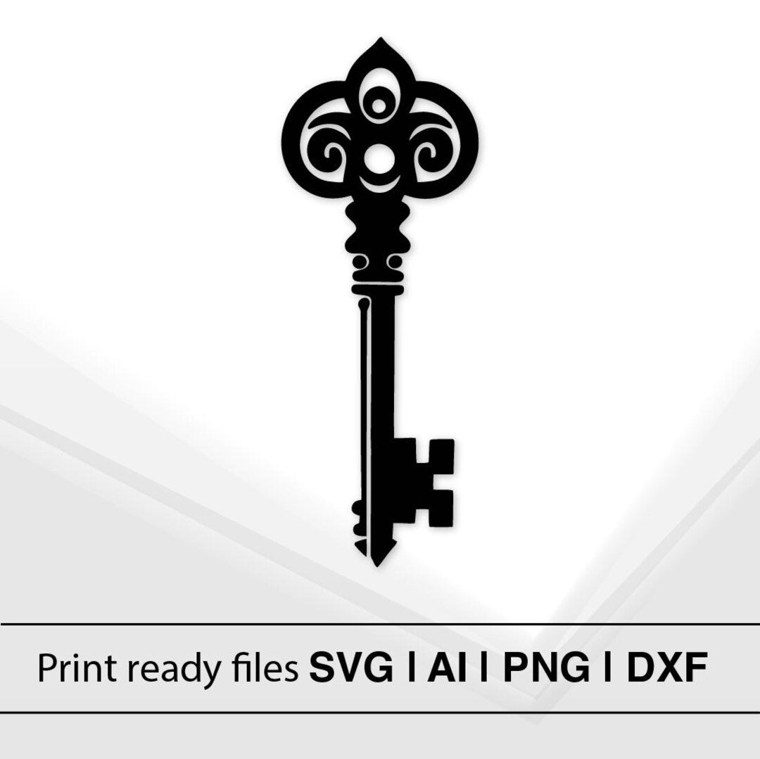 Skeleton Key SVG | Vintage Key Design | Instant Download | Antique Key ...