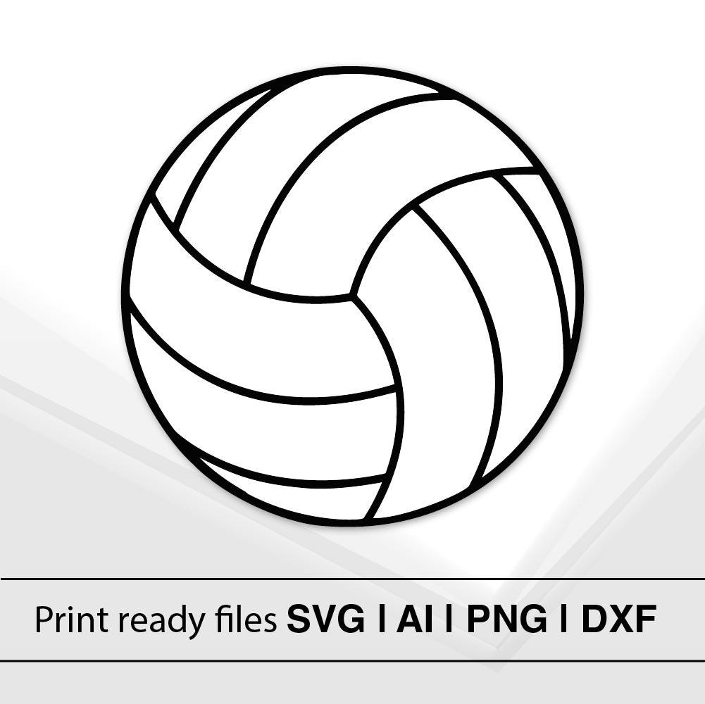 Volleyball Ball Outline | Instant Download | Volleyball SVG | Sports ...